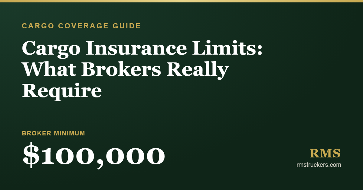 Motor Truck Cargo Insurance: Limits, Costs, and What Actually Covers ...