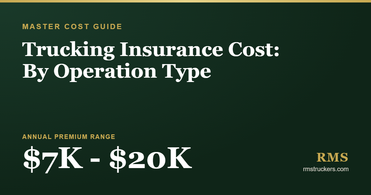 Trucking Insurance Cost Guide: What You'll Actually Pay in 2026 | RMS ...